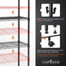 CAPHAUS 3/4/5-Tier Adjustable Height Wire Shelving Unit, Wire Rack, 5-Tier With Wheels, Black ...